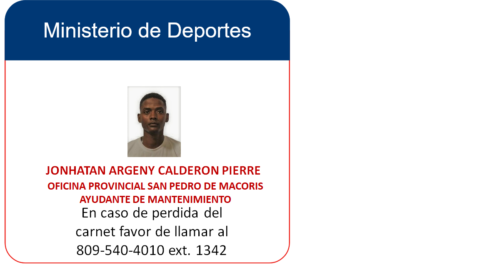 JONHATAN ARGENY CALDERON PIERRE | Ministerio de Deportes y Recreación ...