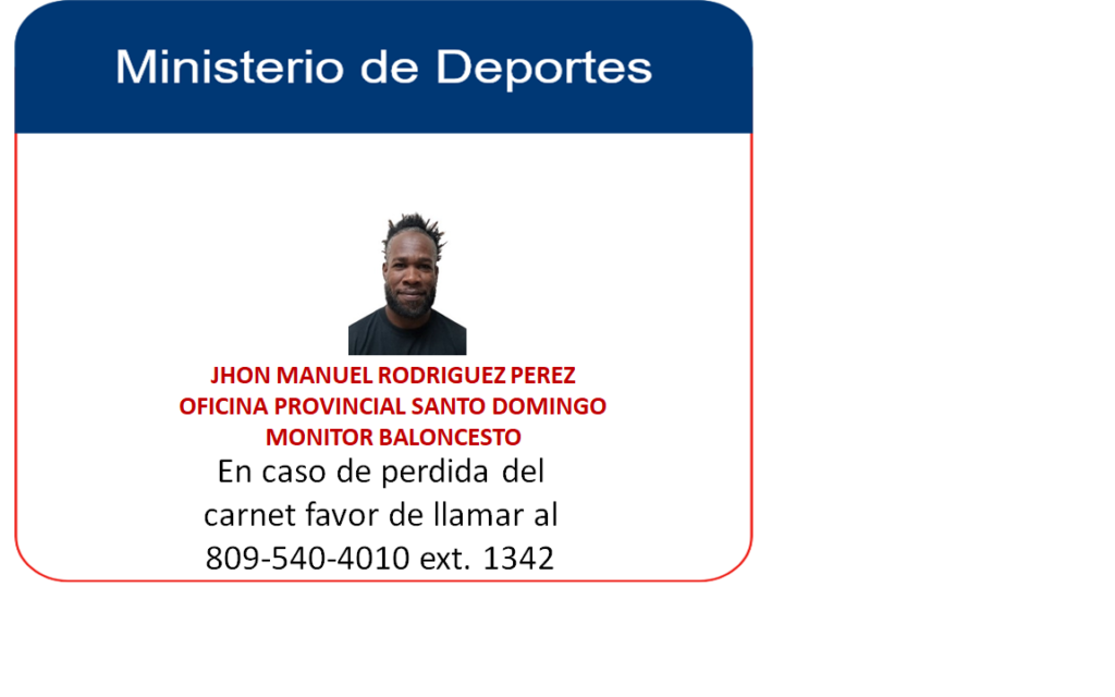 JHON MANUEL RODRIGUEZ PEREZ - Ministerio de Deportes & Recreación (MIDEREC)